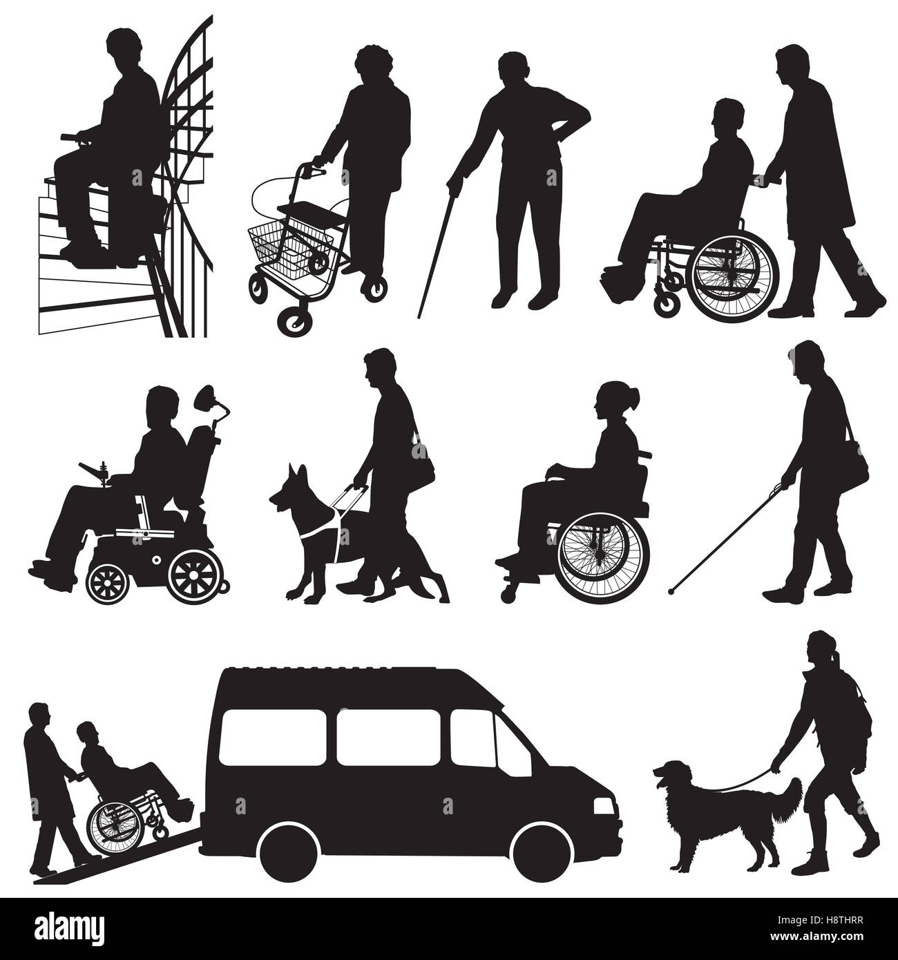 Rehabilitation disabled people old Cut Out Stock Images & Pictures - Alamy