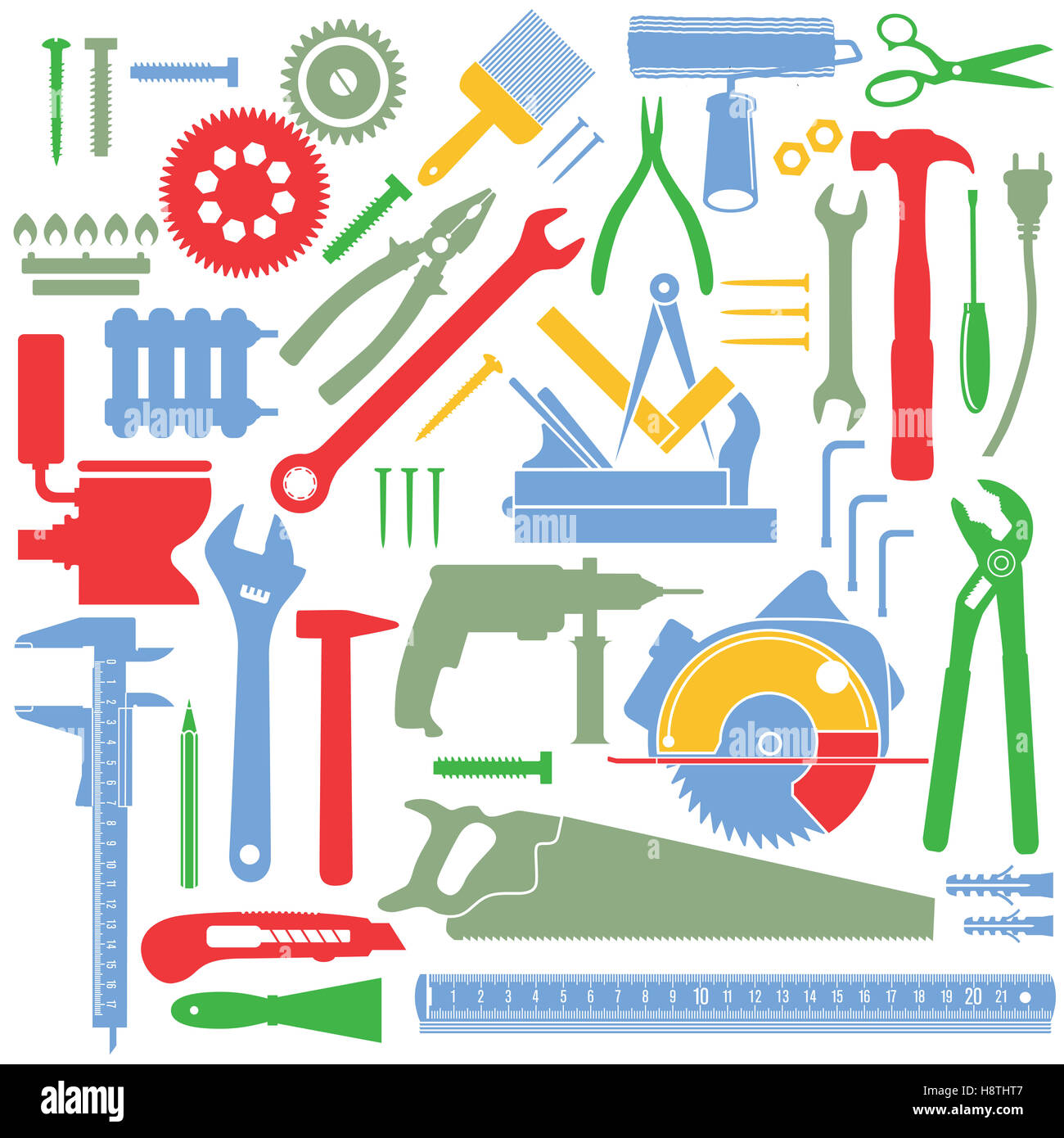 Hand Tool color Stock Photo - Alamy