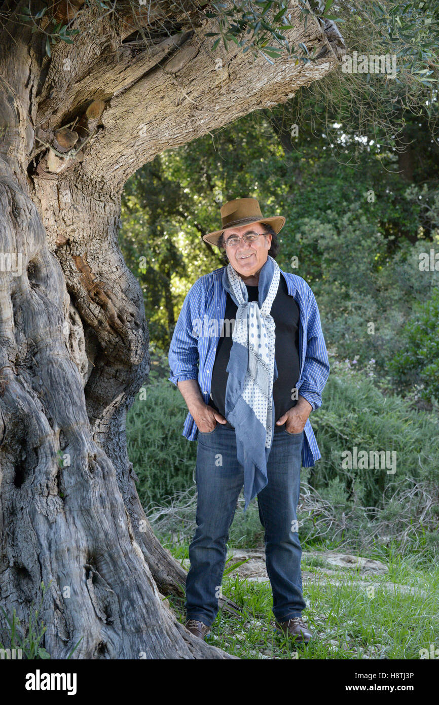 The Italian singer Al Bano, portrait in his farmhouse Tenute Al Bano ...
