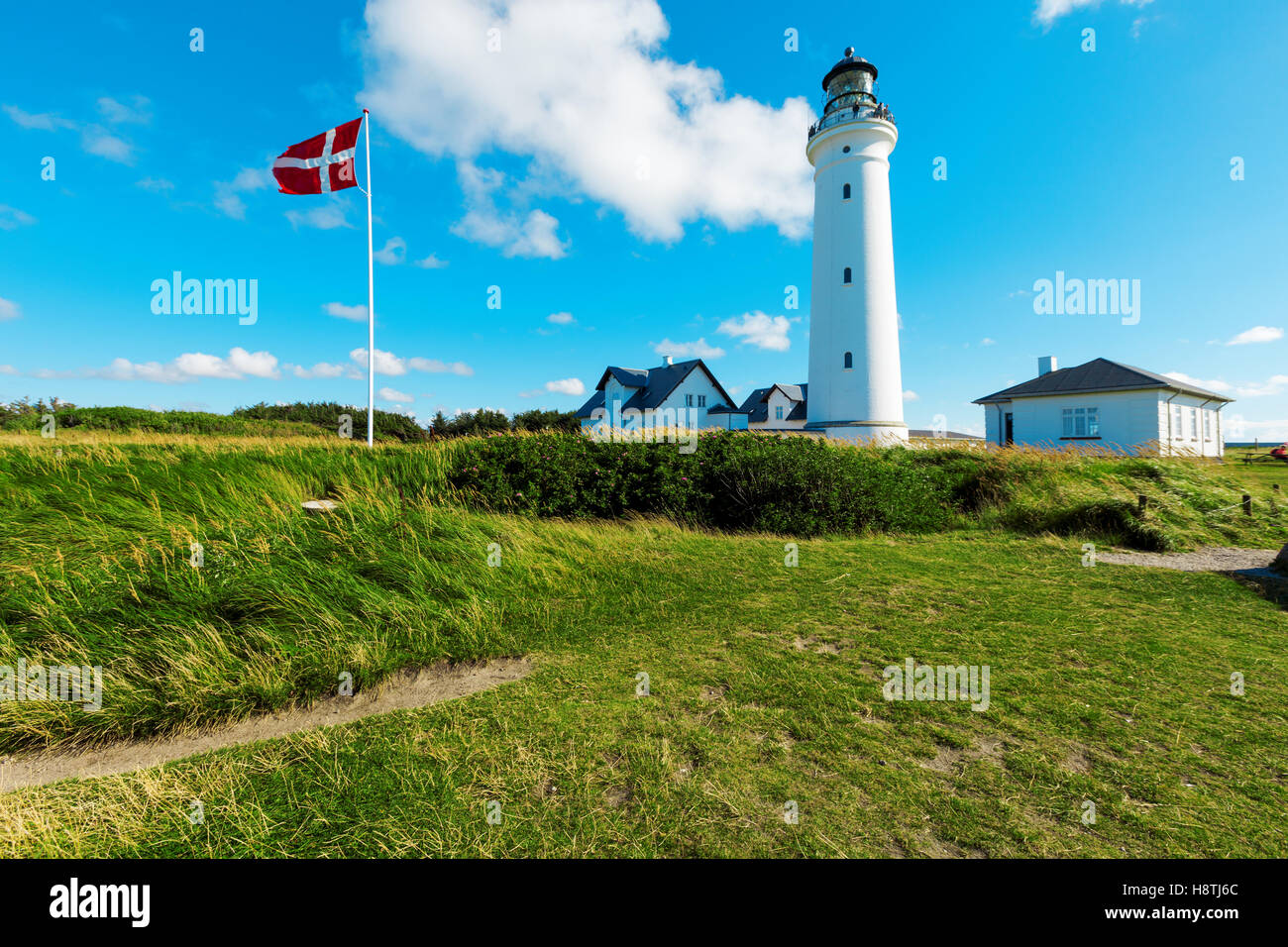 lighthouse in nature, landscape of Denmark Stock Photo - Alamy