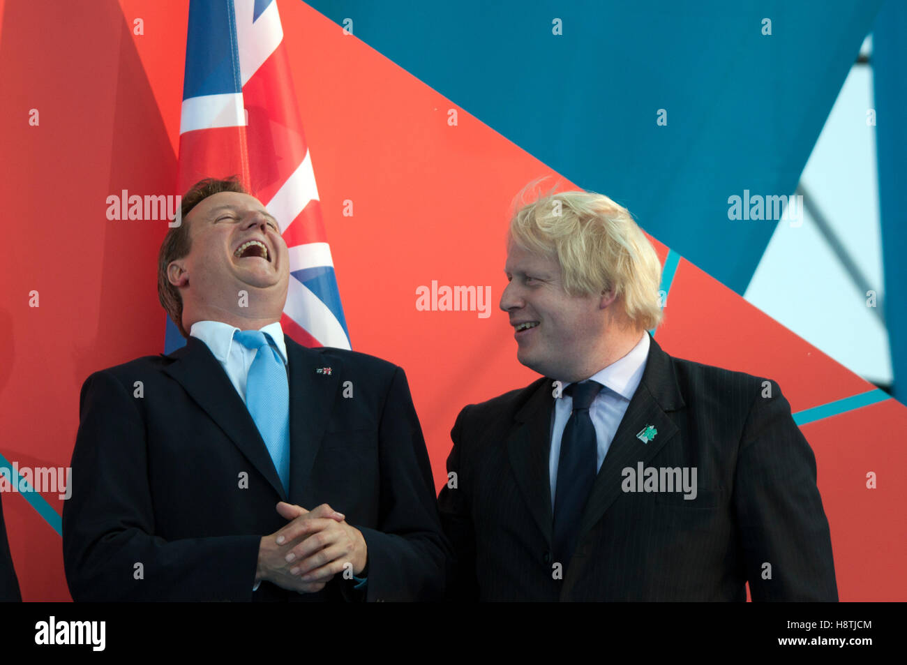 David Cameron and Boris Johnson, at the One Year To Go ceremony for the ...