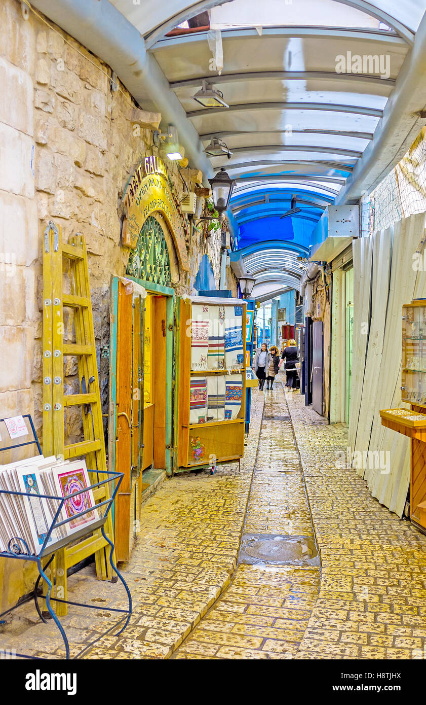 The Gallery Street is the long and narrow covered market with many ...