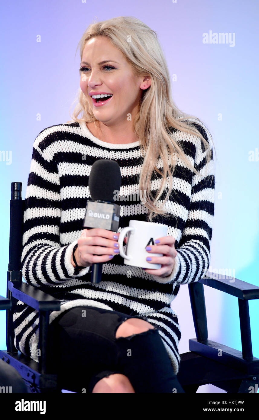 Stephanie Pratt, of Made in Chelsea, speaking at an AOL BUILD series ...