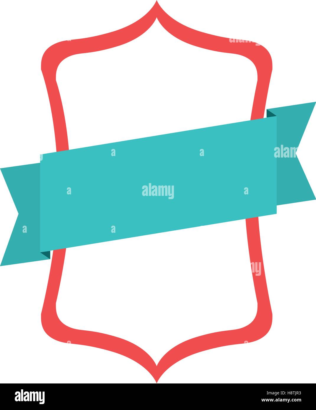 Frame with ribbon icon. decoration retro vintage and banner theme ...