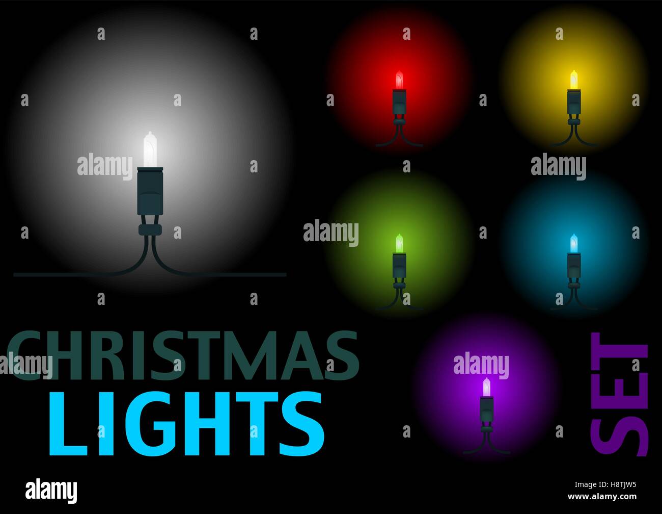 Led string light Stock Vector Images - Alamy