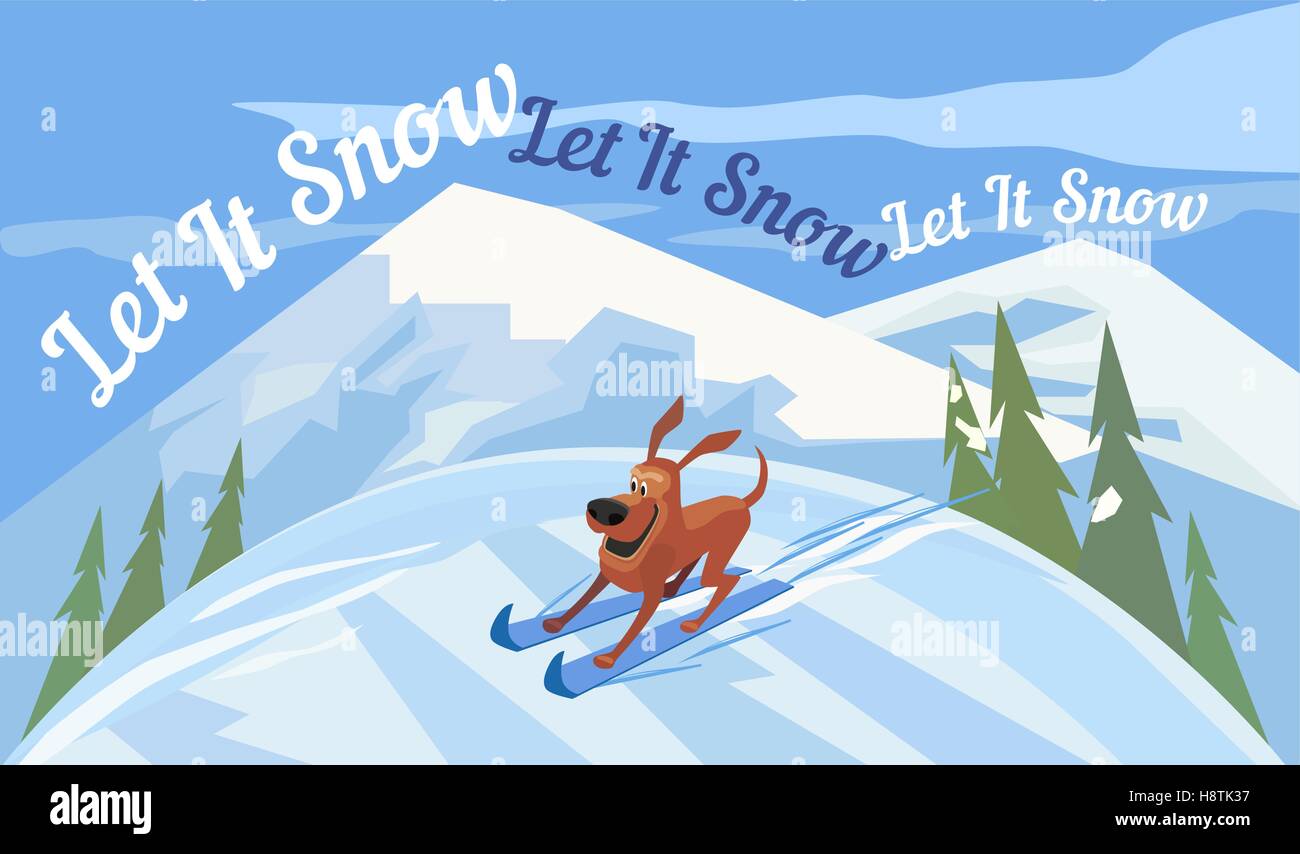 Let it snow christmas card Stock Vector Images - Alamy