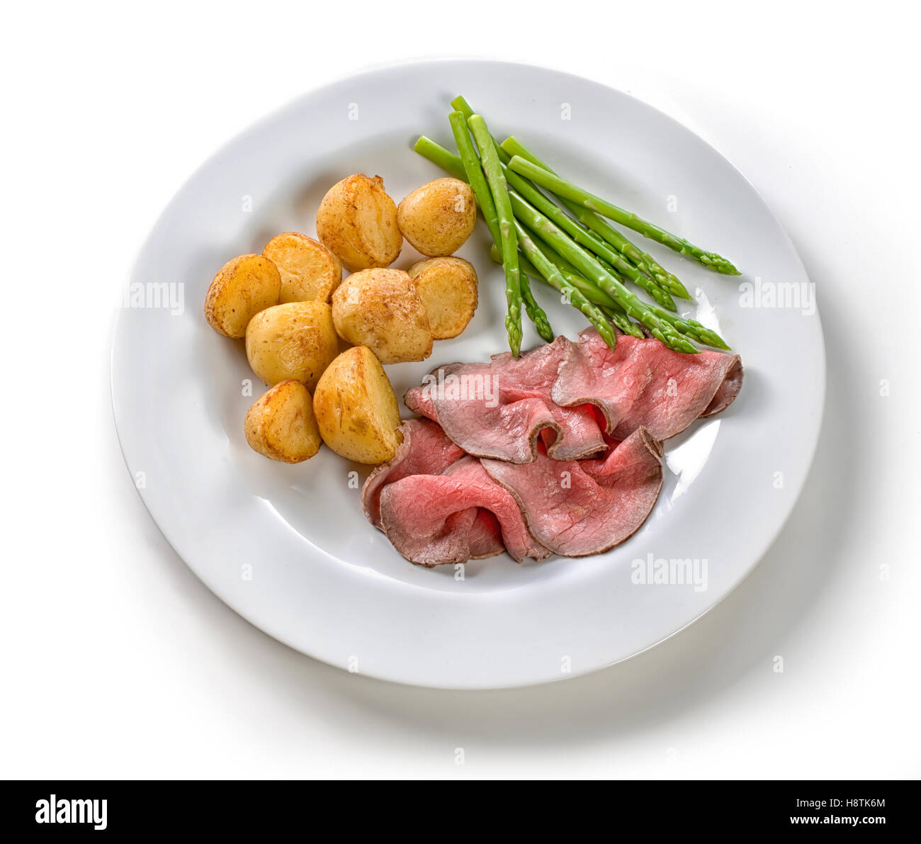 Sunday roast dinner white background hi-res stock photography and ...