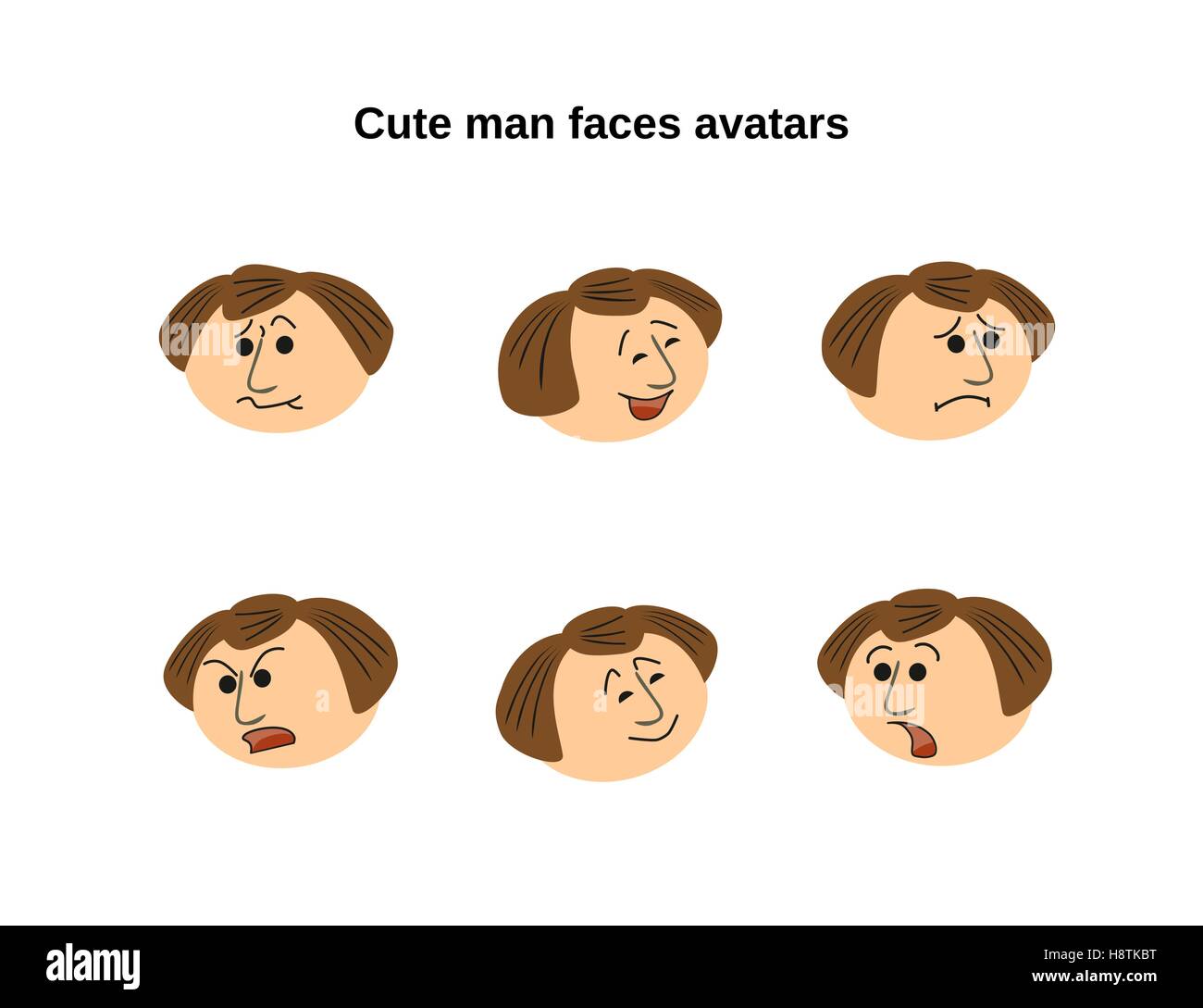 Young man sad expression Stock Vector Images - Alamy