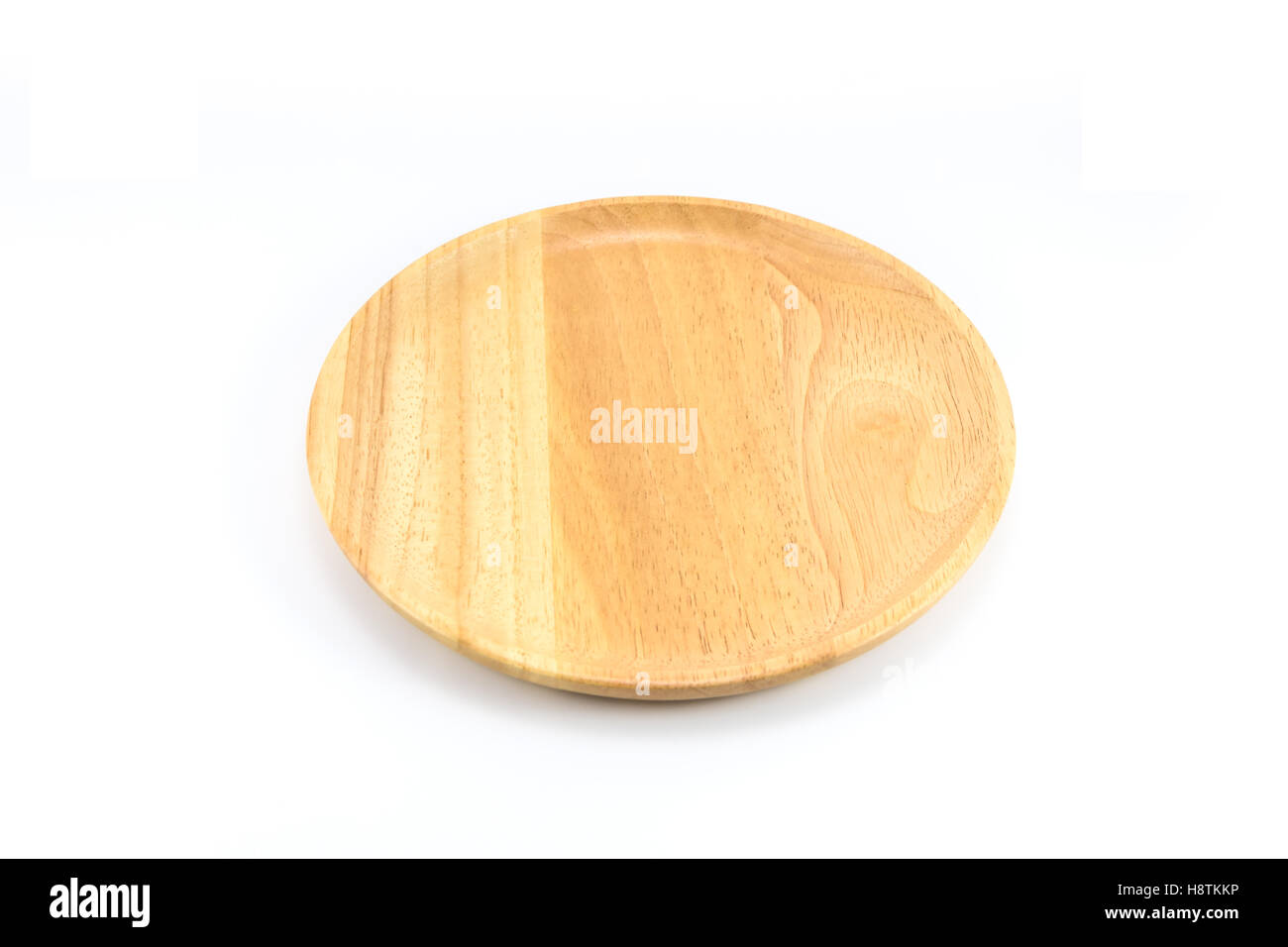 wooden dish isolated on white background Stock Photo - Alamy