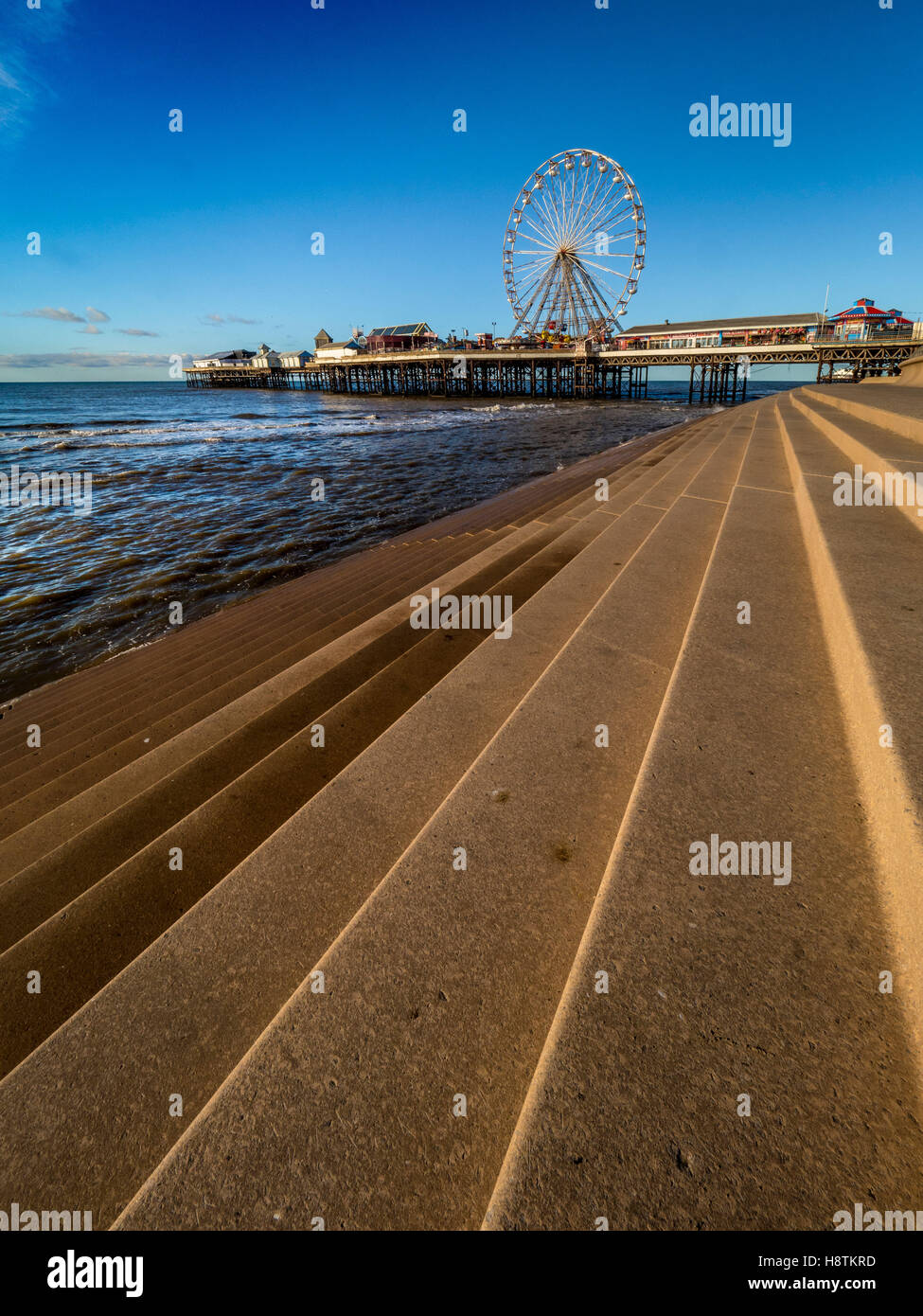 Blackpool beach promenade steps hi-res stock photography and images - Alamy