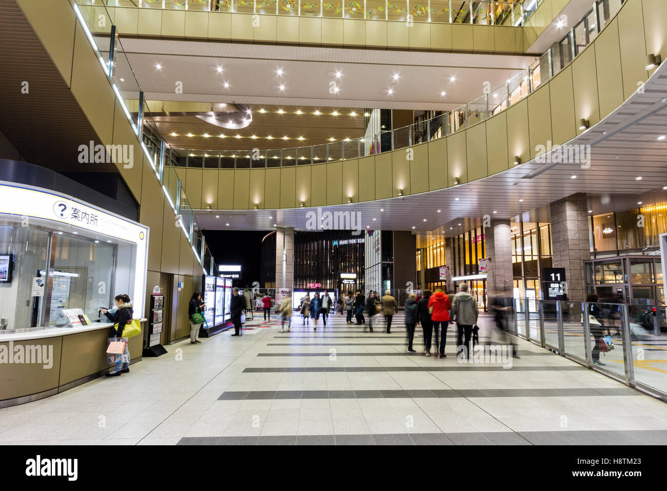 Japan, Osaka Station City, Interior of North Gate building. Main ...