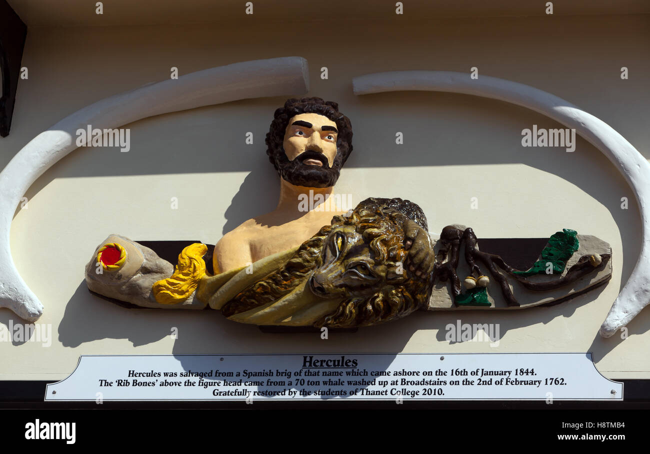 Close-up of Hercules salvaged from a Spanish brig of that name which ...