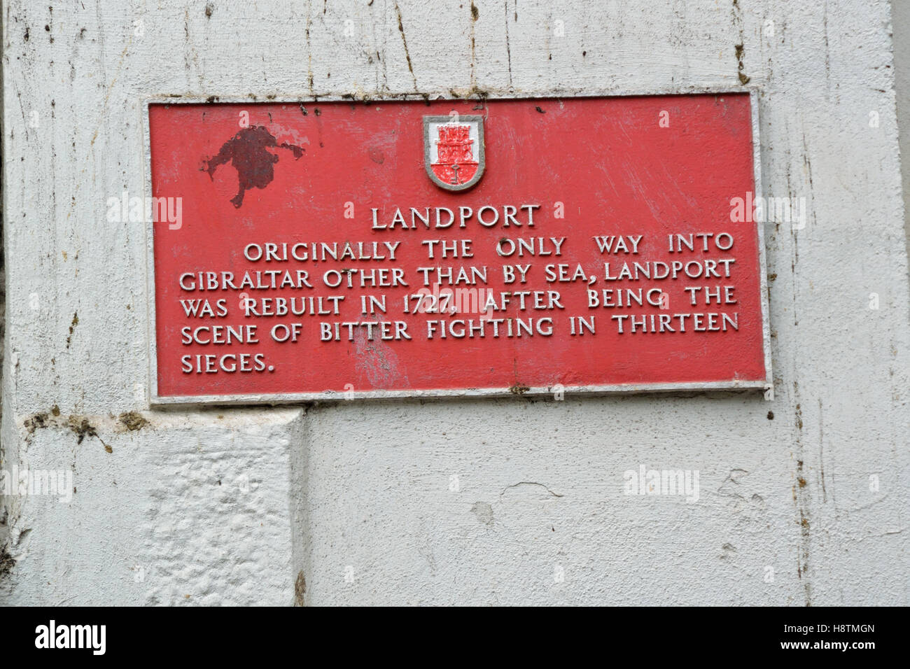 Sign explaining the history of Landport, once the only way into ...
