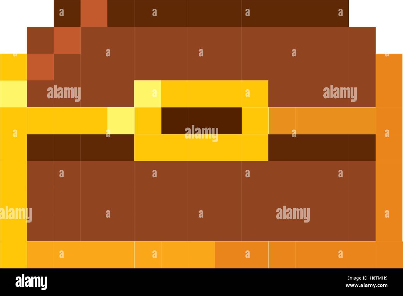 treasure chest pixelated icon vector illustration design Stock Vector ...