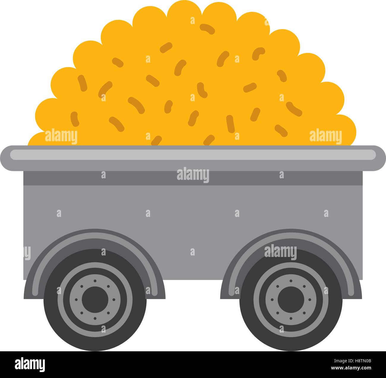 Farm wagon with straw vector illustration design Stock Vector Image ...