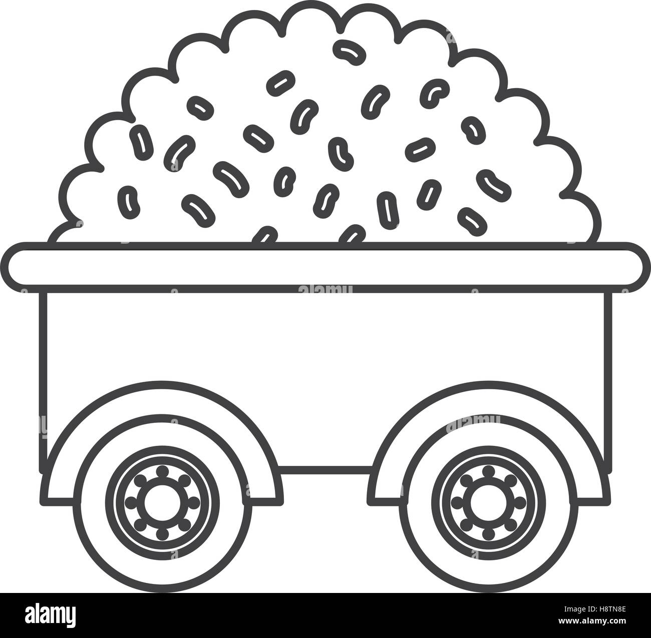 Farm wagon with straw vector illustration design Stock Vector Image ...