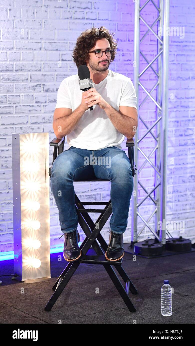 Joe Wicks speaking at an AOL BUILD series London event at AOL's Capper ...