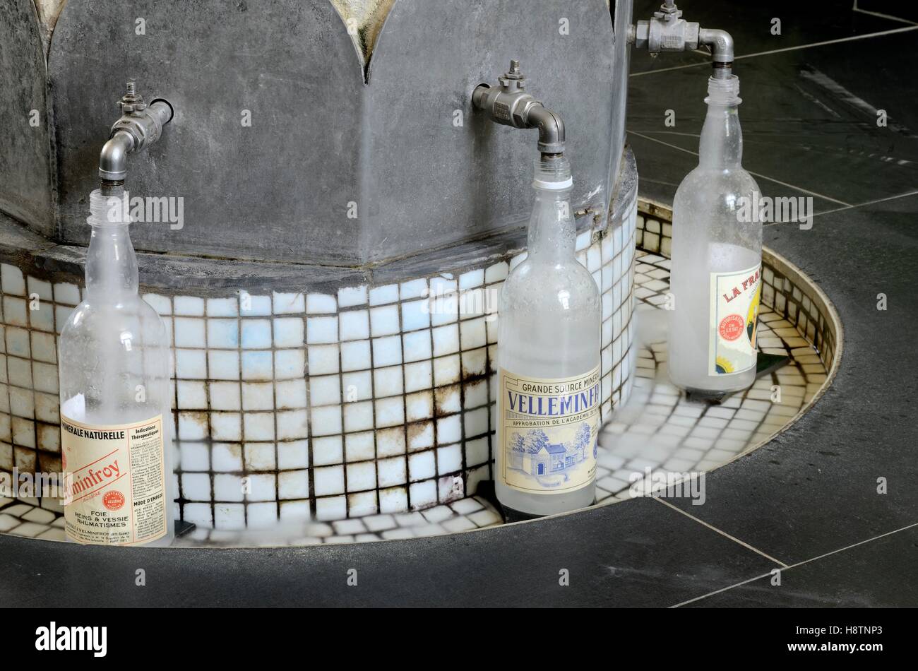 Mineral water spring fountain, water museum , Velleminfroy , Franche ...