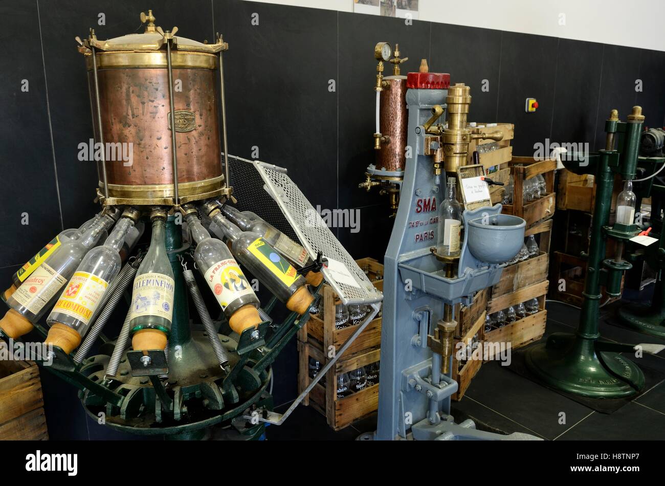Old bottling machine, water museum , Velleminfroy , Franche -Comté ...