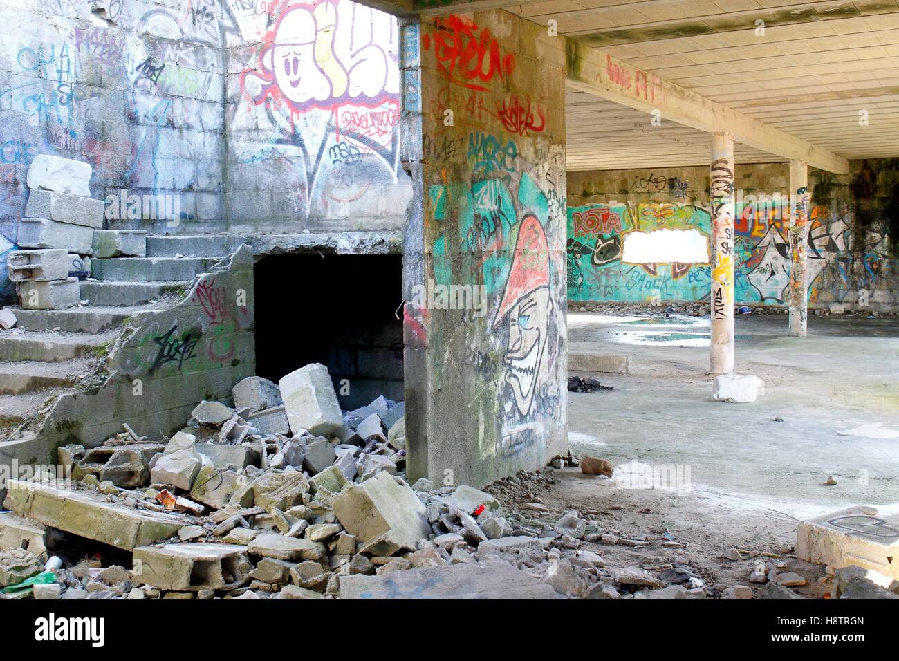 Ghost town of Pirou, Normandy, France Stock Photo - Alamy
