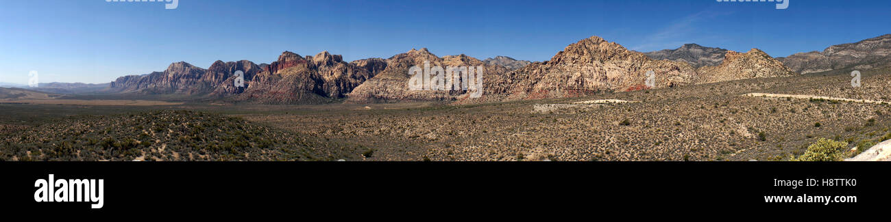 Panoramic view of the Nevada Desert Stock Photo - Alamy