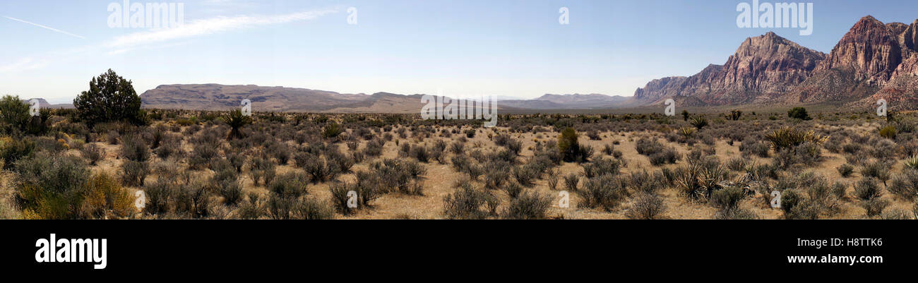 Panoramic view of the Nevada Desert Stock Photo - Alamy