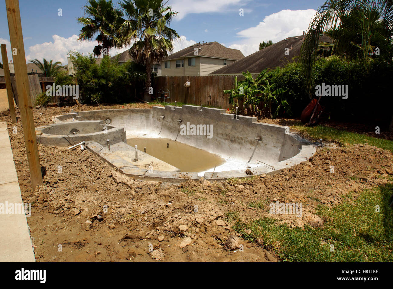 Swimming Pool under construction Stock Photo - Alamy