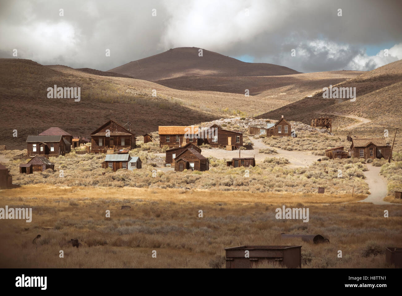 Bodie, California, USA. Abandoned ghost town from the gold mining era ...