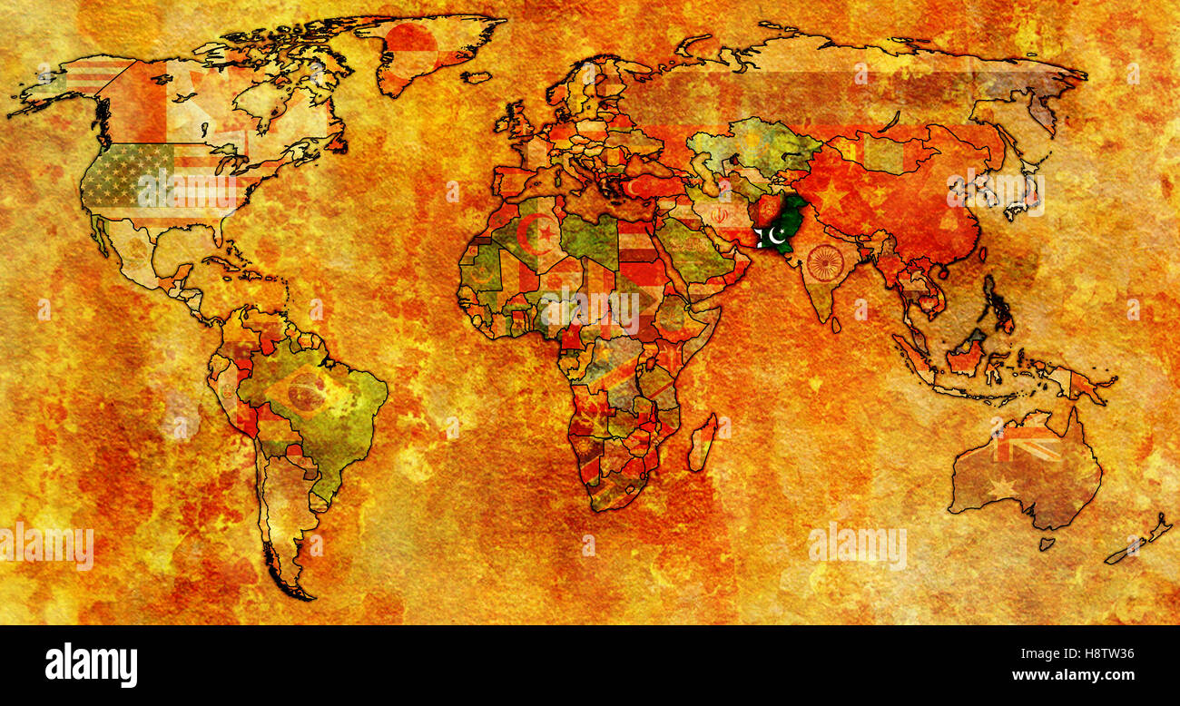Old pakistan map hi-res stock photography and images - Alamy