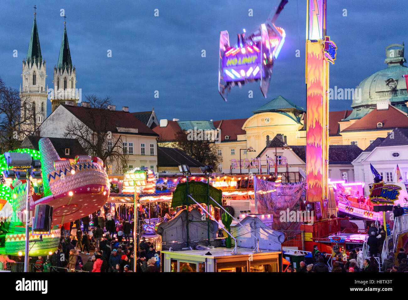 Klosterneuburg: Klosterneuburg Monastery and fair funfair at ...