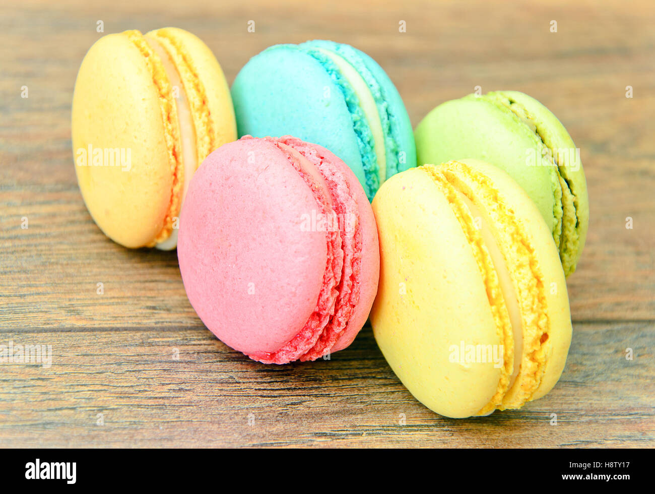 Sweet and Colourful French Macaroons Stock Photo - Alamy