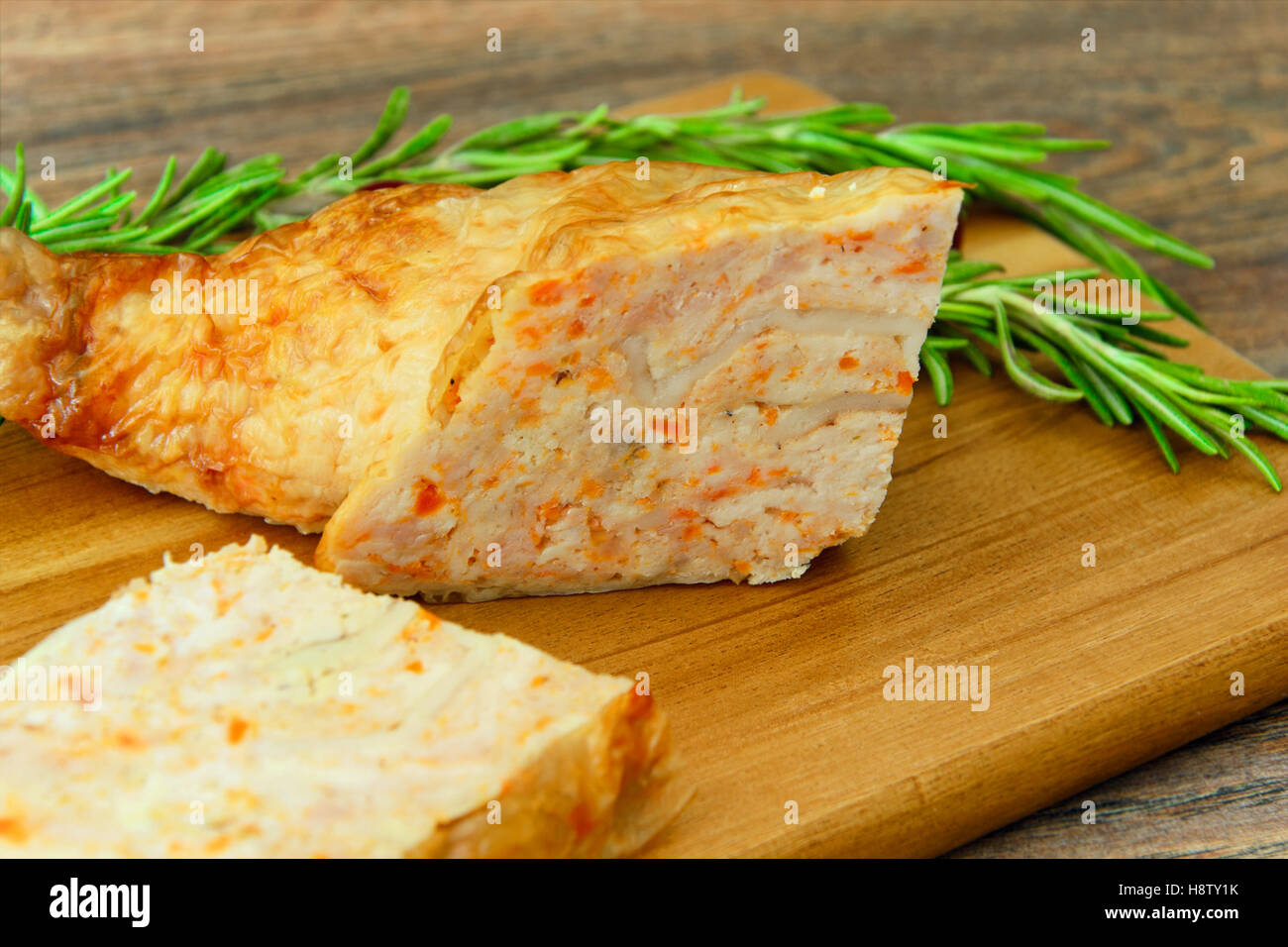 Diet and Healthy Food: Stuffed Chicken with Vegetables Stock Photo - Alamy