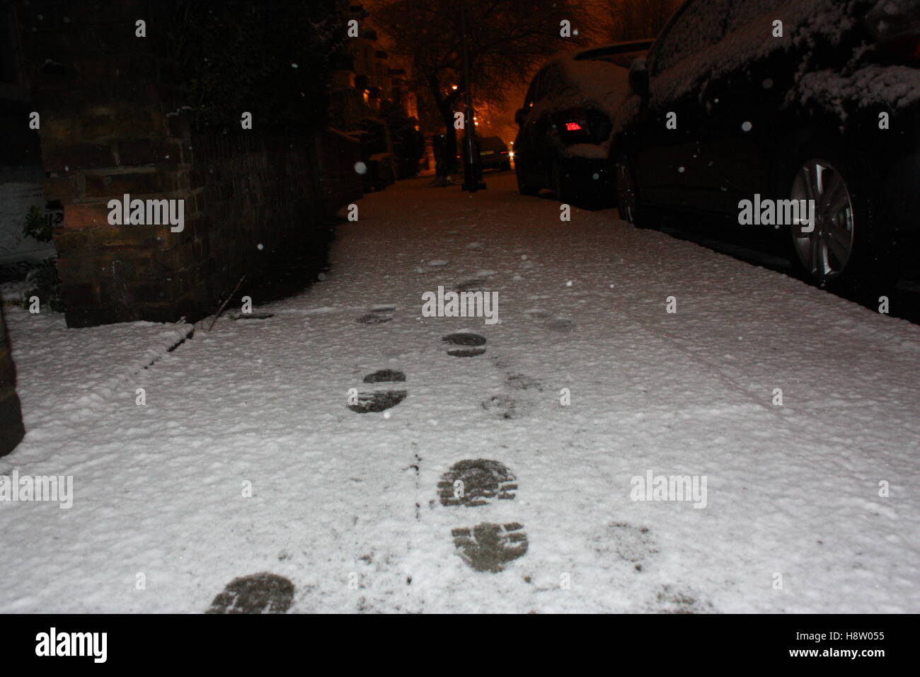 Footprints on pavement hi-res stock photography and images - Alamy