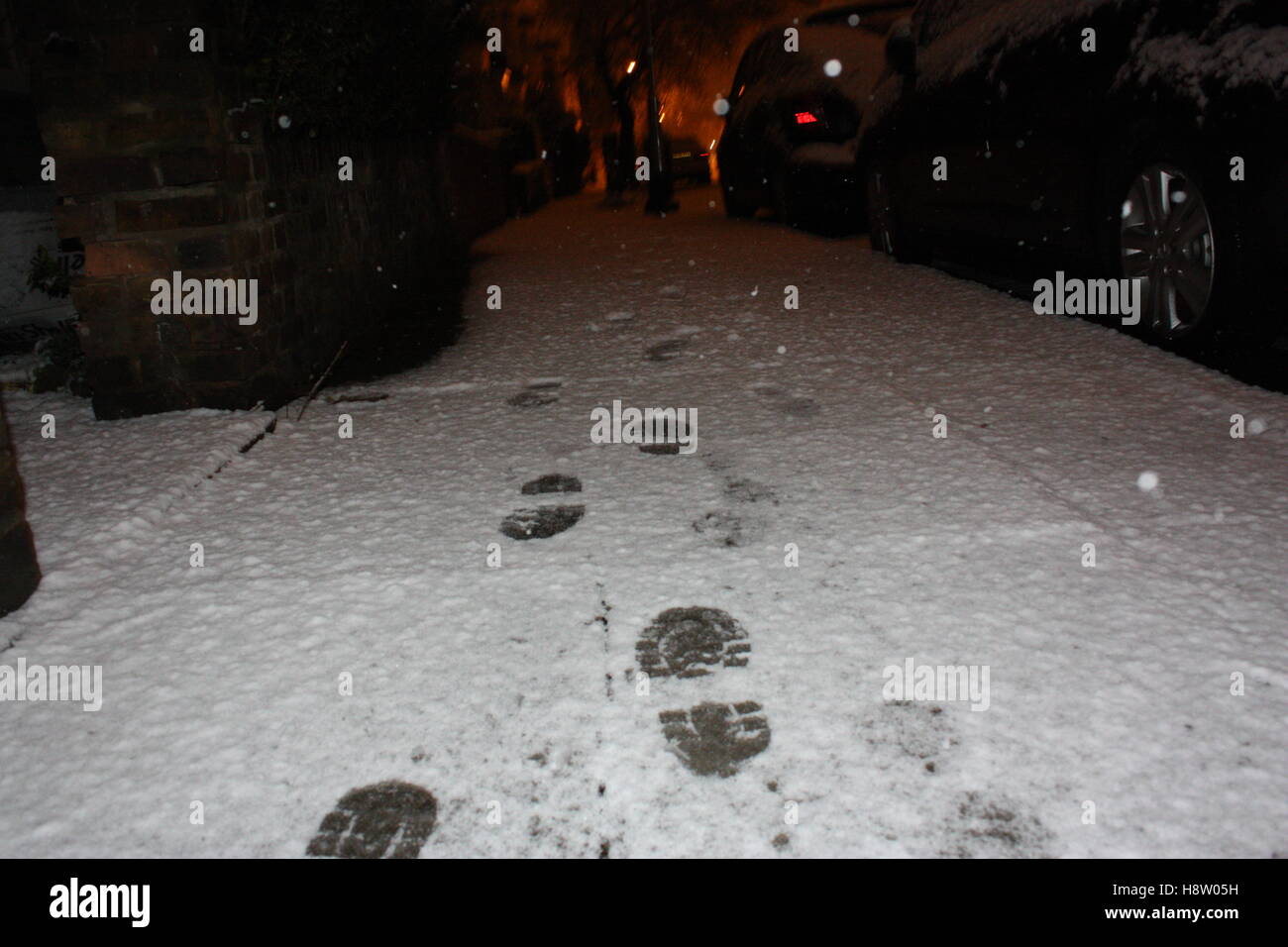 Footprints on pavement hi-res stock photography and images - Alamy