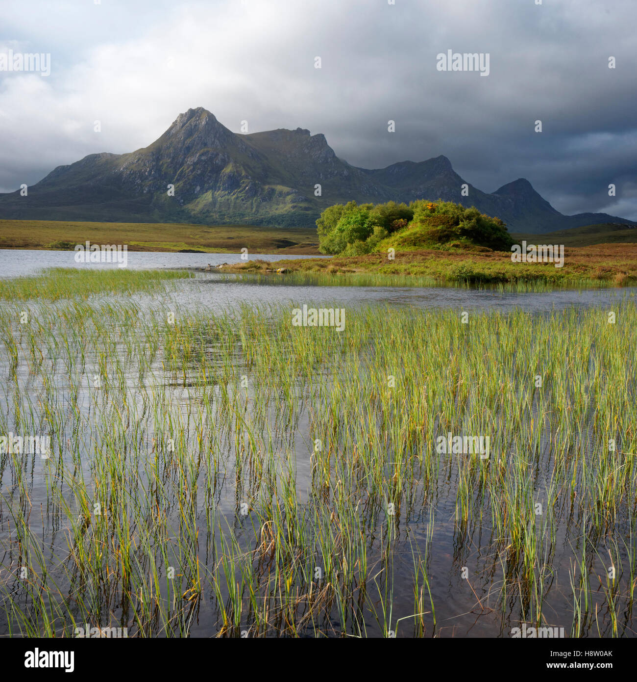 Ben Loyal and Lochan Hakel, Sutherland Stock Photo - Alamy