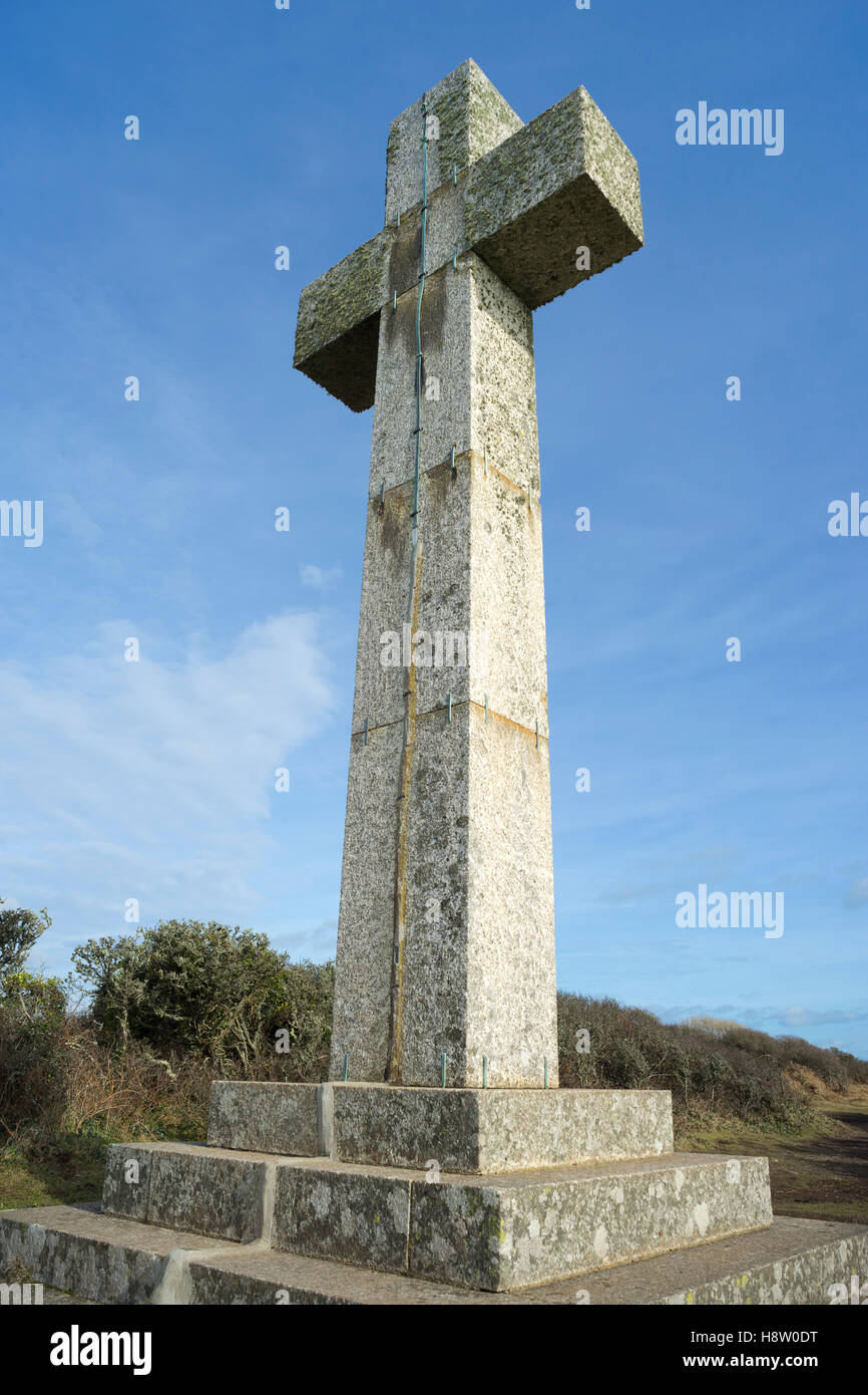 Cross on Dodman Point, Cornwall Stock Photo - Alamy