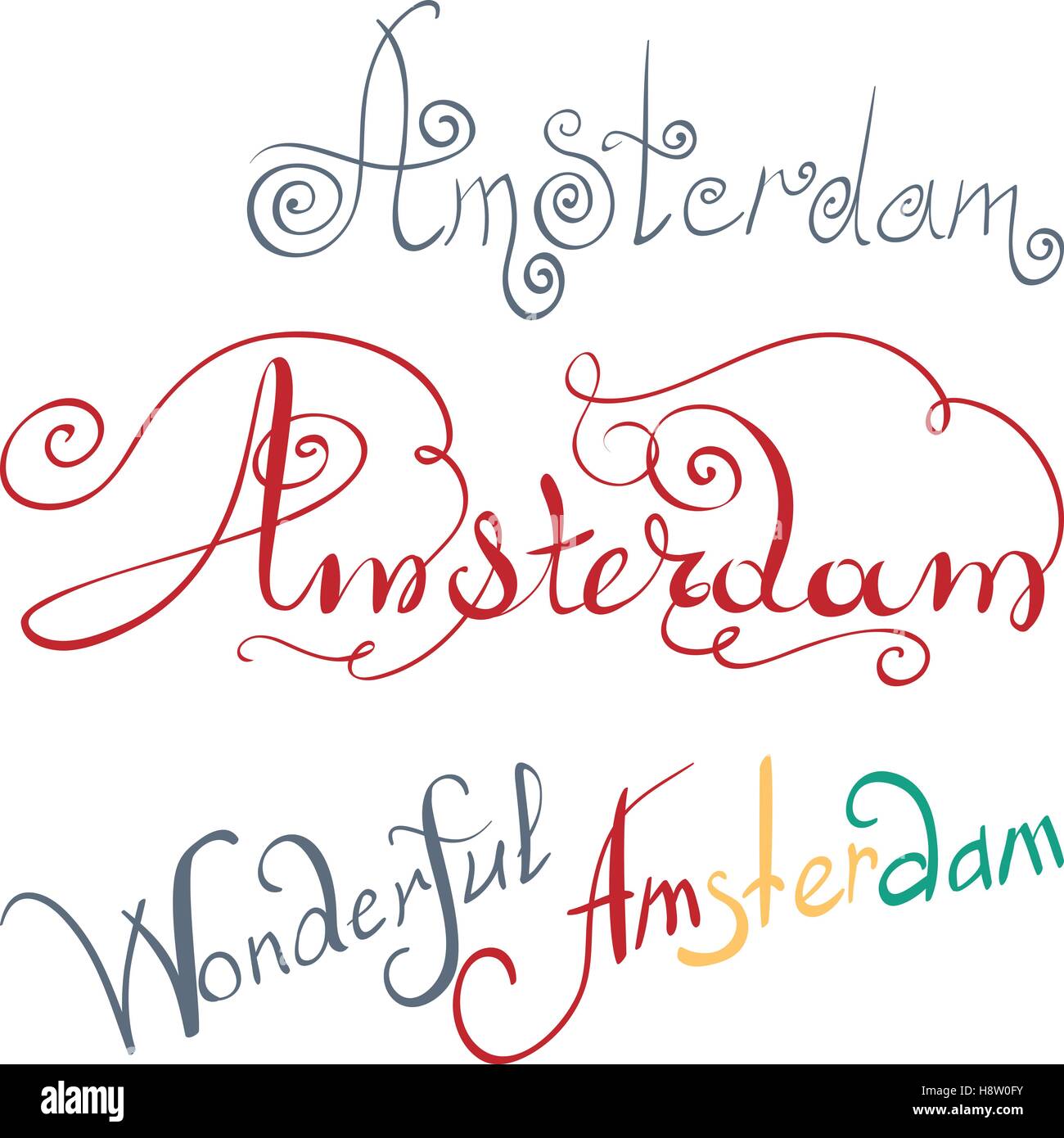 vector Amsterdam hand written inscription Stock Vector Image & Art - Alamy