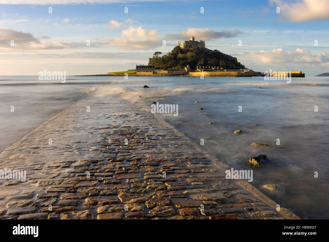 St Michael's Mount, Cornwall, England. View from Causeway Stock Photo ...