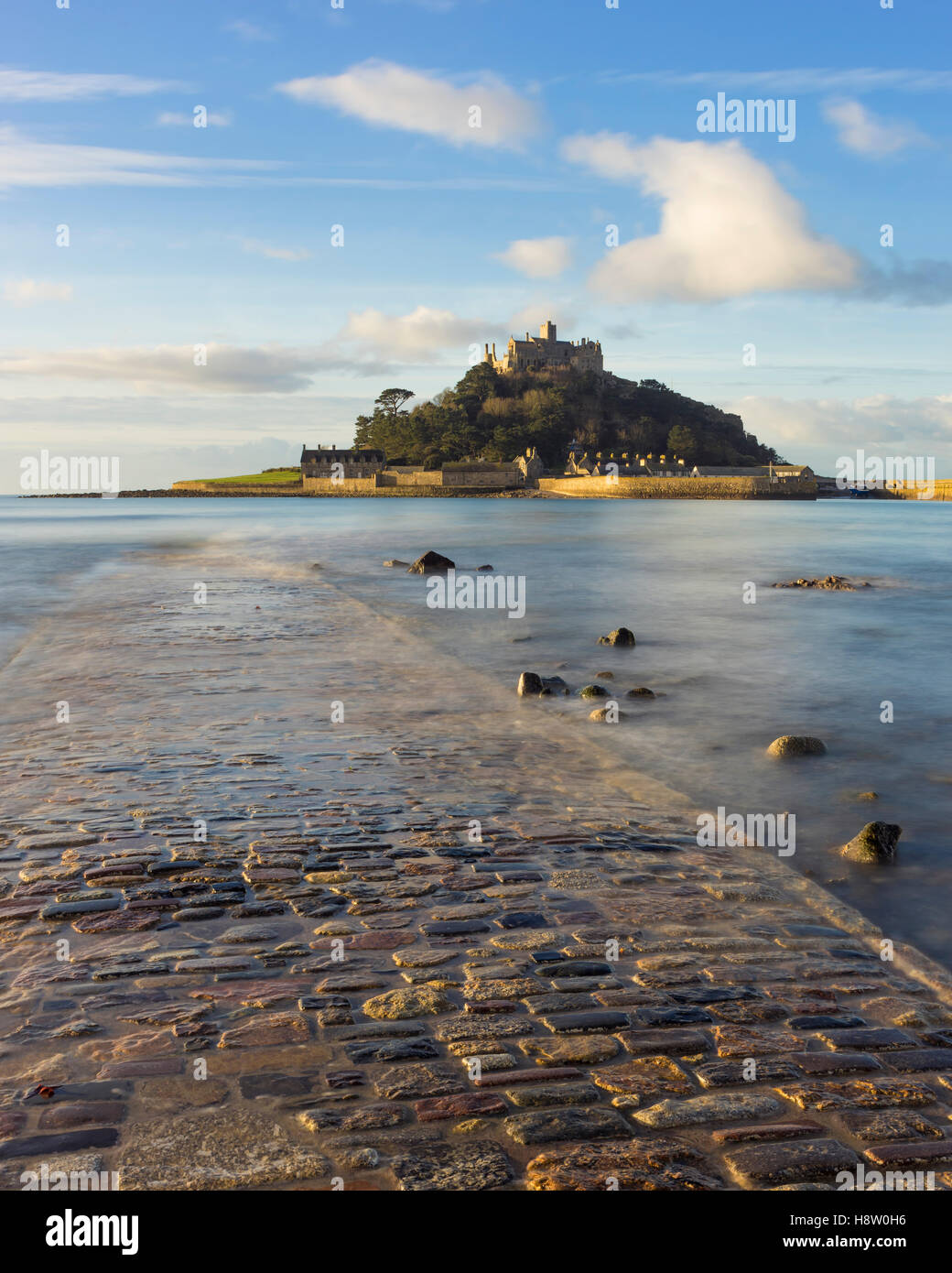 St Michael's Mount, Cornwall, England. View from Causeway Stock Photo ...