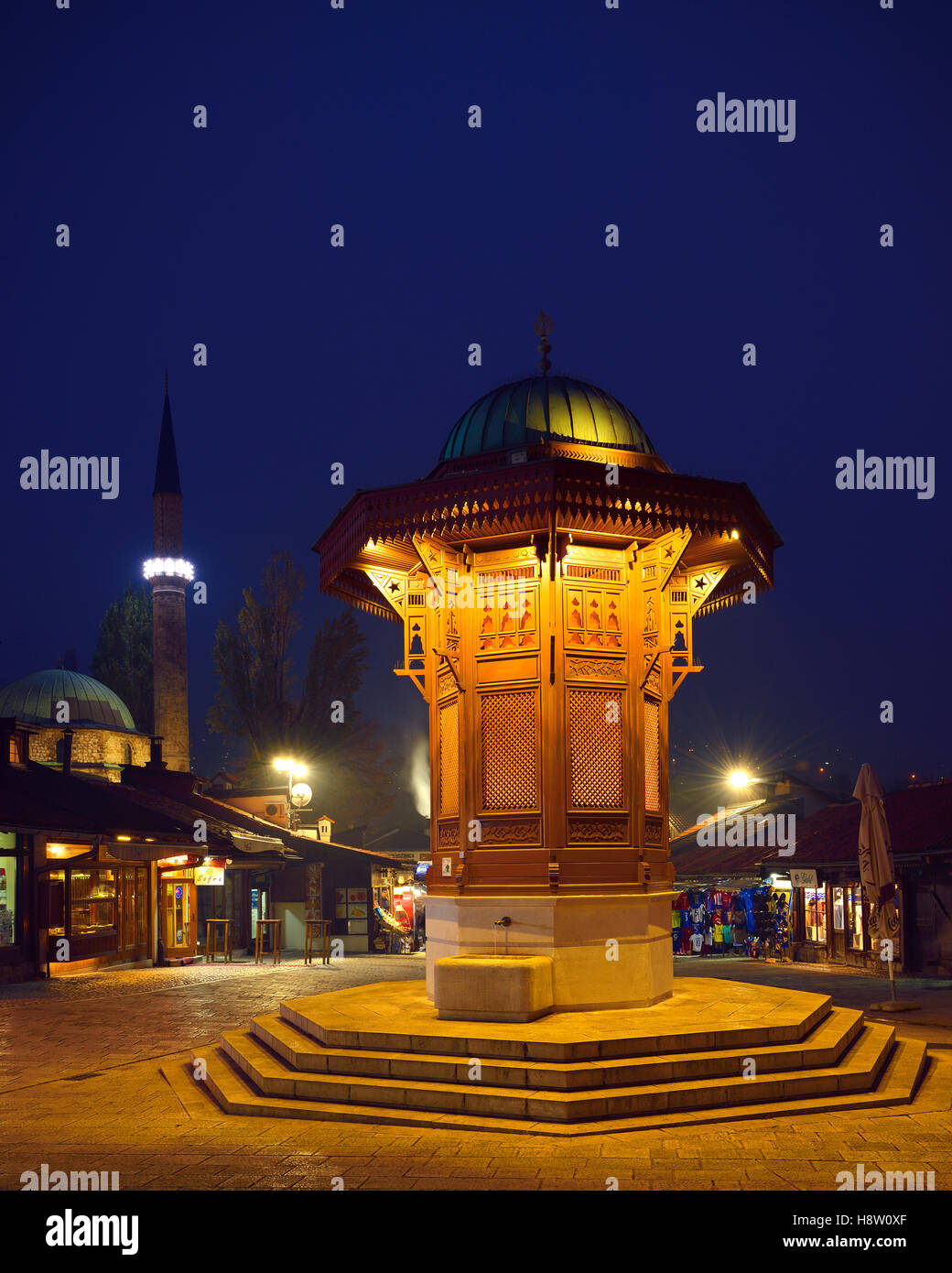 Sebilj Fountain, Bascarsija, Sarajevo, Bosnia and Herzegovina Stock ...