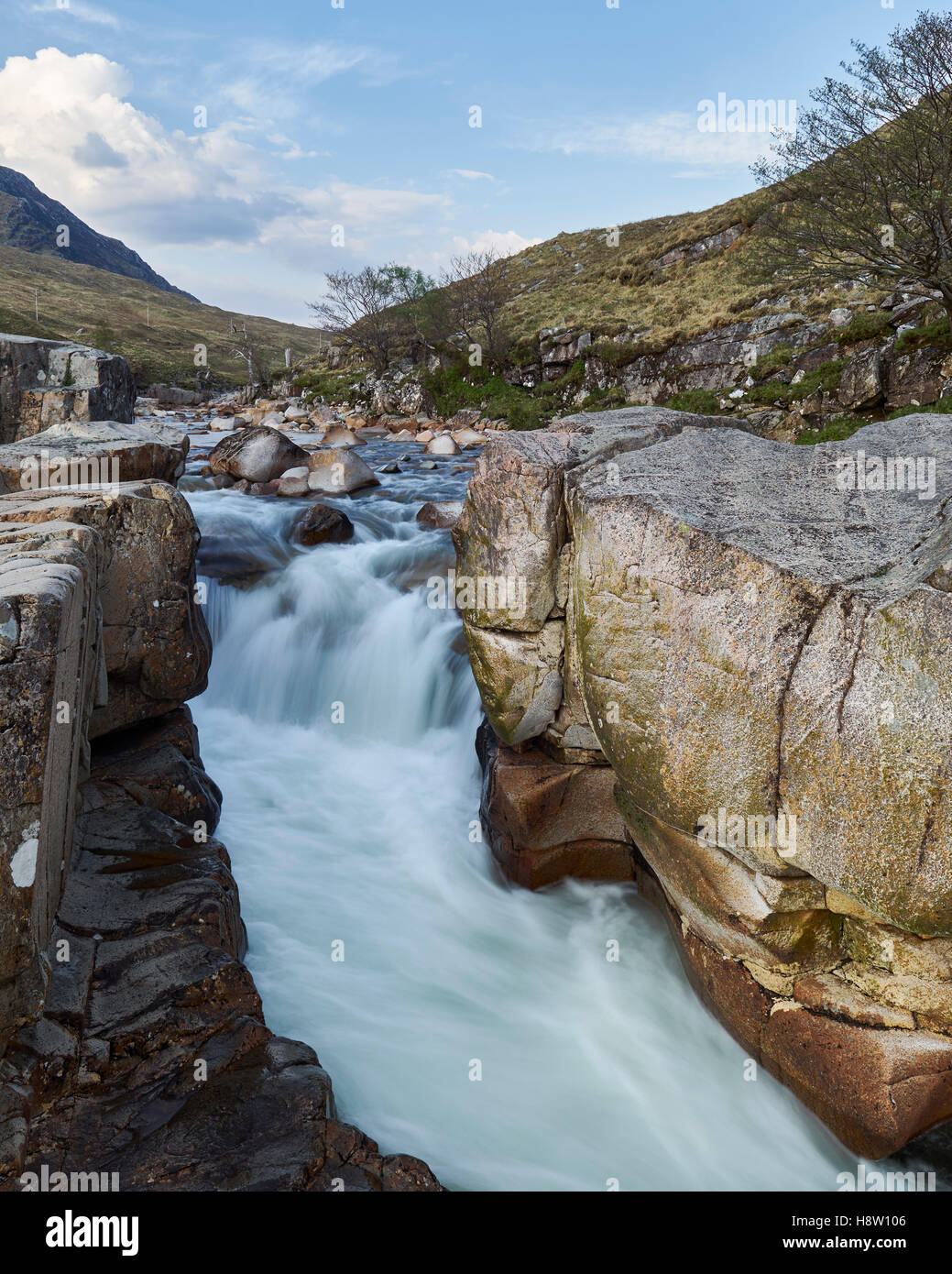 The River Etive cascading through a gorge, Scotland Stock Photo - Alamy