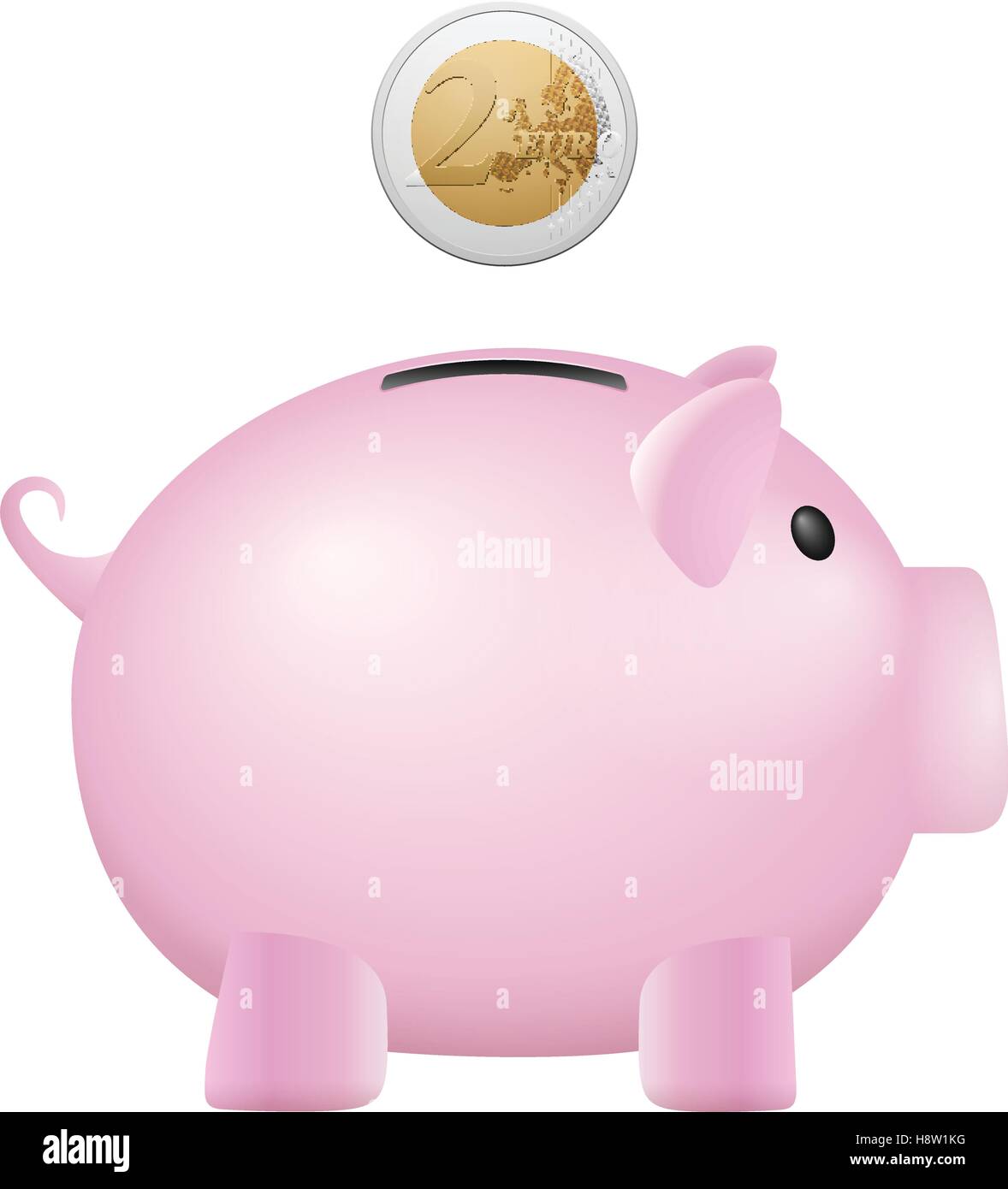 Coin piggy bank euro Stock Vector Images - Alamy