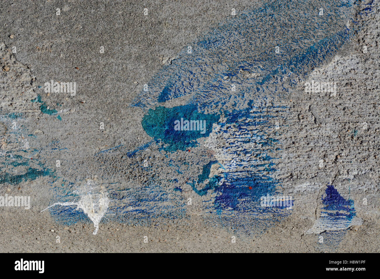 Abstract design with texture from spilled paint on concrete after ...