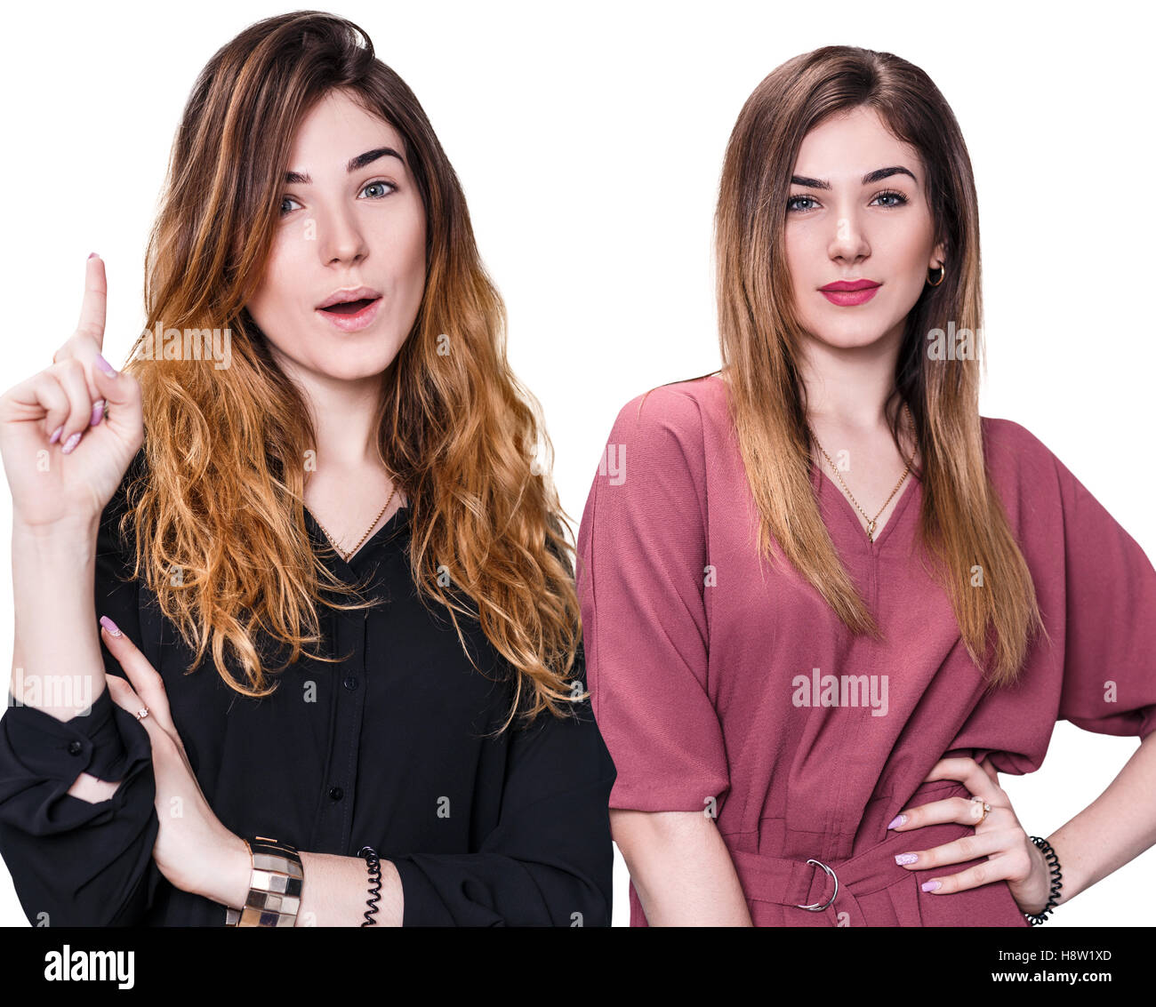 Woman before and after transformation Stock Photo - Alamy