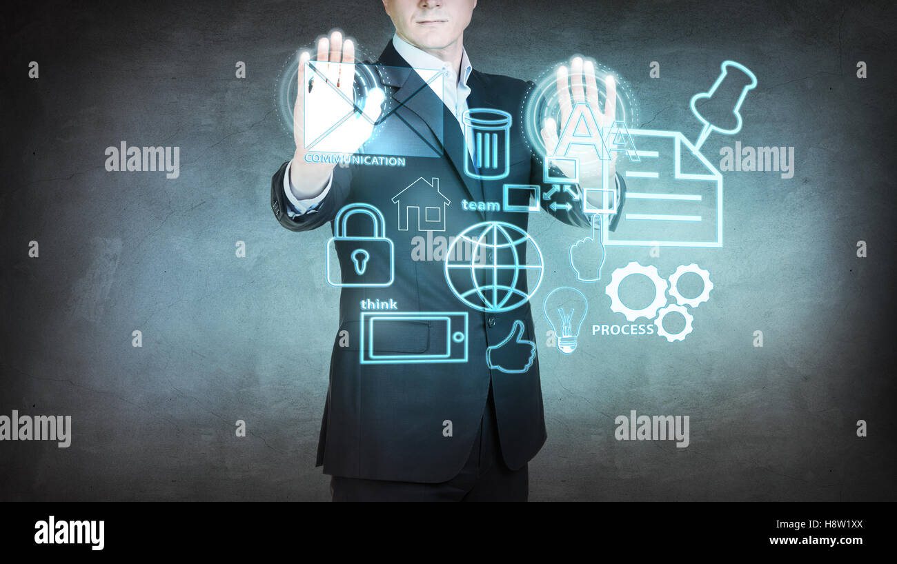 Virtual icons display hi-res stock photography and images - Alamy