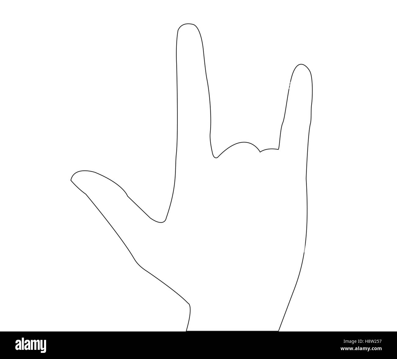 Hand Path on the white background Stock Vector Image & Art - Alamy