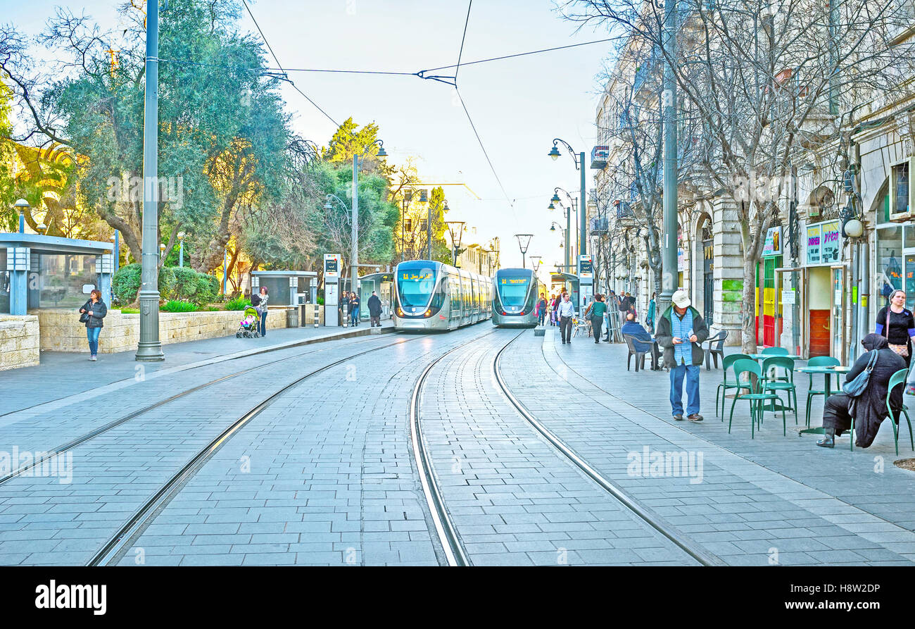 The light rail trams are the comfortable and speed public transport ...