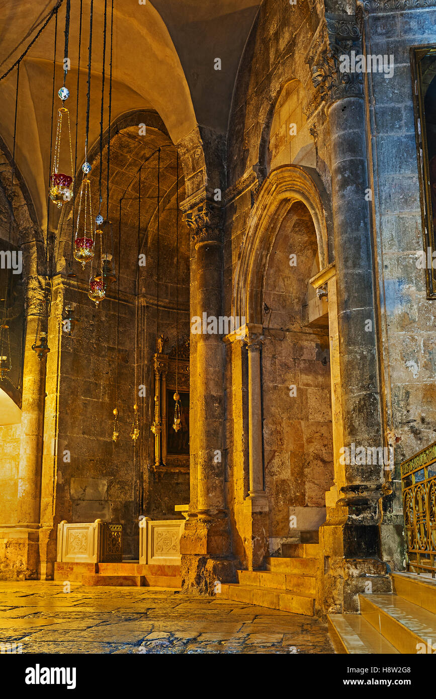 The St Longinus Chapel in Church of the Holy Sepulchre Stock Photo - Alamy