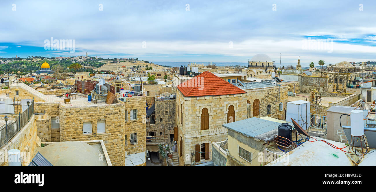 The city of Jerusalem is famous for its medieval architectural ...