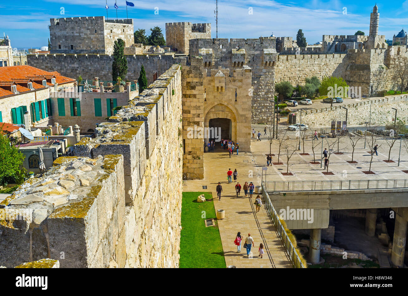 Israel old city jerusalem jaffa gate city street holy city hi-res stock ...